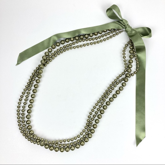 Talbots | Jewelry | Nwt Talbots Green Pearl Necklace 3 Strand 3 | Poshmark